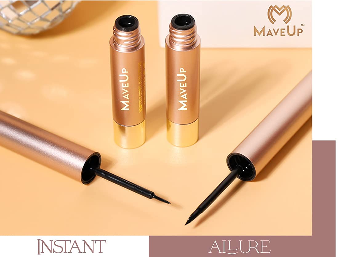 MAVEUP Eyeliner. Make Your Eyes Mesmerizing. Smokey Eyes Vibe. Makes You More Confident. Brilliant Makeup Finish. Satin and Silky Smooth Tip. Classic. Showtime Black.
