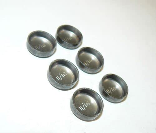 11/16" Steel Expansion Freeze Plugs - Cup Style - Plain Steel - Lot of 10 Pcs. HQ