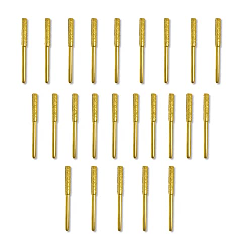 24PCS Diamond Chain Saw Knife Burr, Titanium Plated Stone Micro-Chain Saw Knife Sharpening, Suitable for Gasoline/Electric Chain Saw Polishing Knife Sharpening (5/32 inch, 3/16 inch, 7/32 inch)