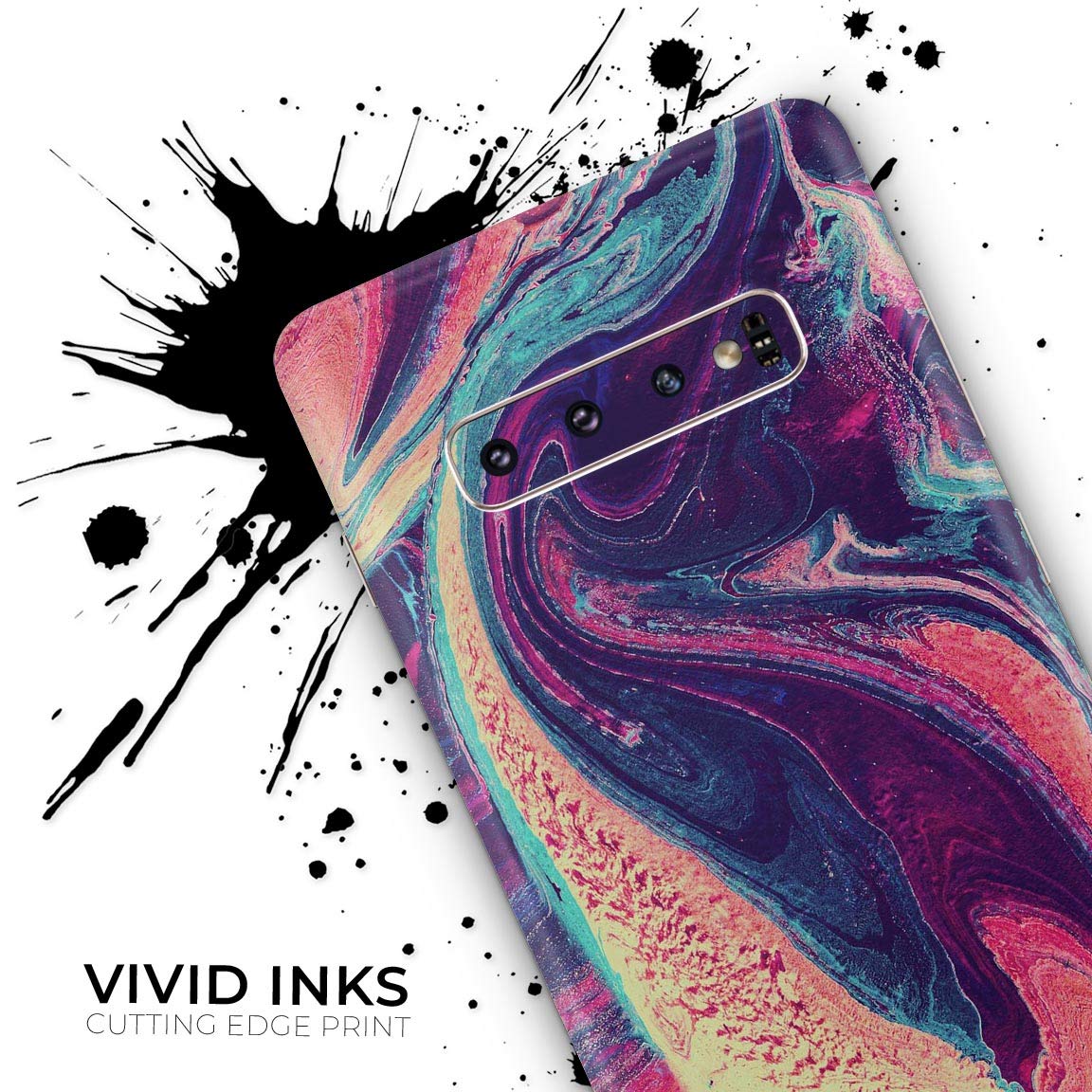 DesignSkinz Liquid Abstract Paint Remix V15 Protective Vinyl Decal Wrap Skin Cover Compatible with The Samsung Galaxy S20 (Screen Trim & Back Glass Skin)