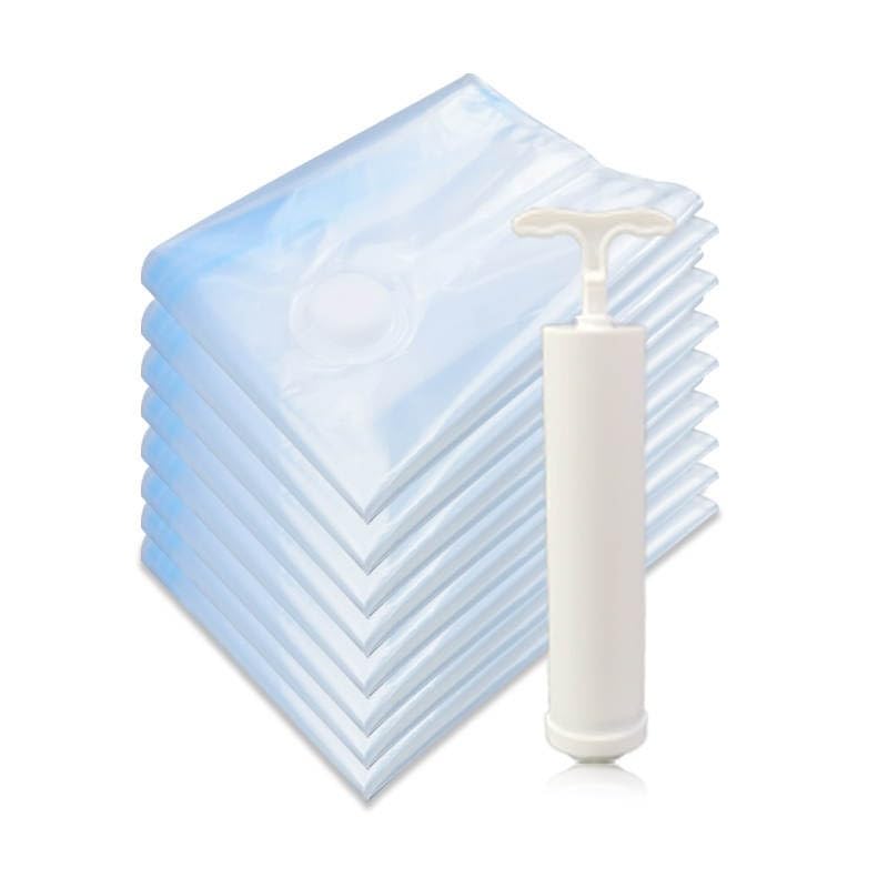 20 Pack Vacuum Storage Bags, Space Saver Bags (5 Jumbo/5 Large/5 Medium/5 Small) Hand Pump Included, for Comforters and Blankets, Sealer Clothes Storage