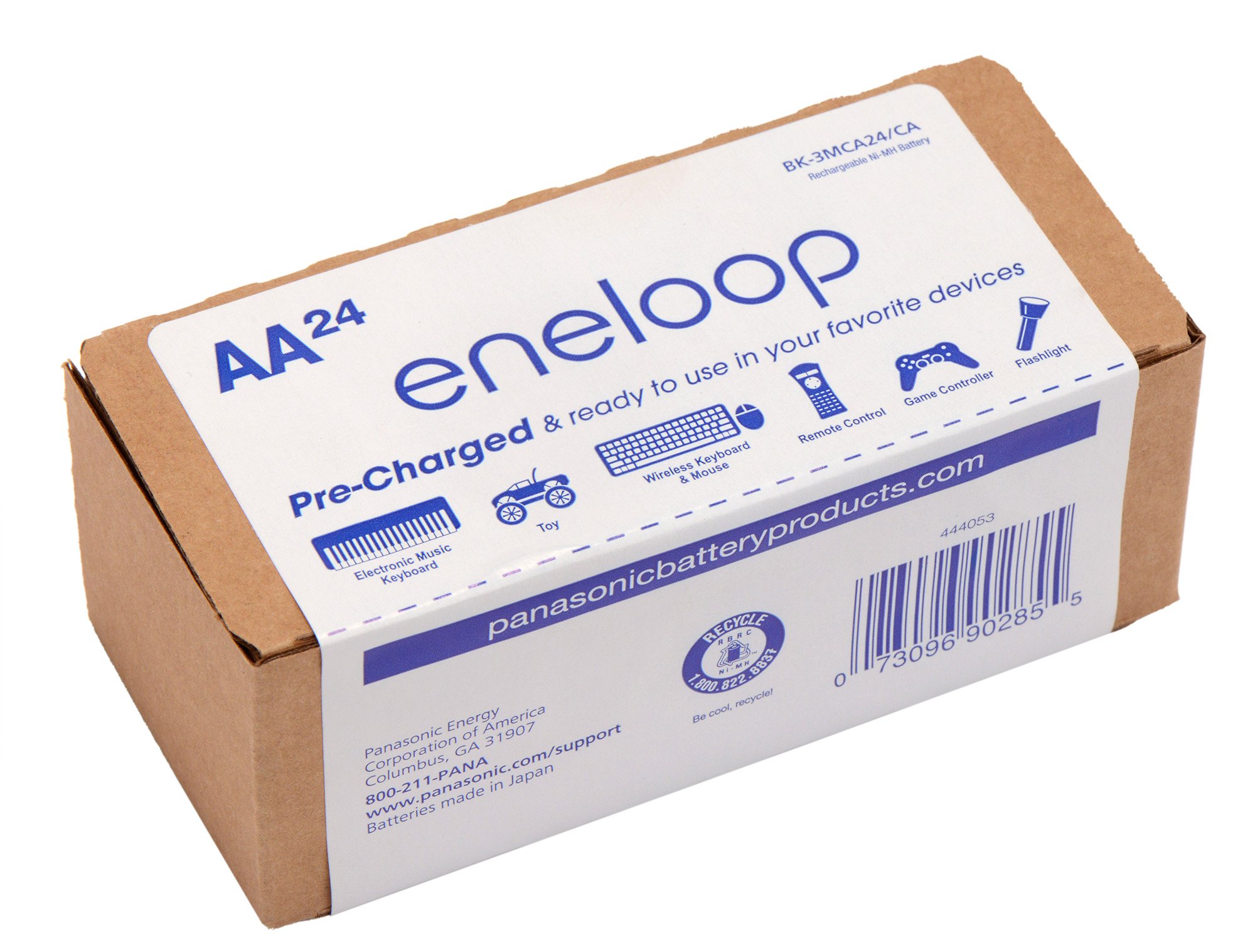 Eneloop Panasonic BK-4MCA24/CA AAA 2100 Cycle Ni-MH Pre-Charged Rechargeable Batteries 24 Pack & Panasonic BK-3MCA24/CA AA 2100 Cycle Ni-MH Pre-Charged Rechargeable Batteries 24 Pack