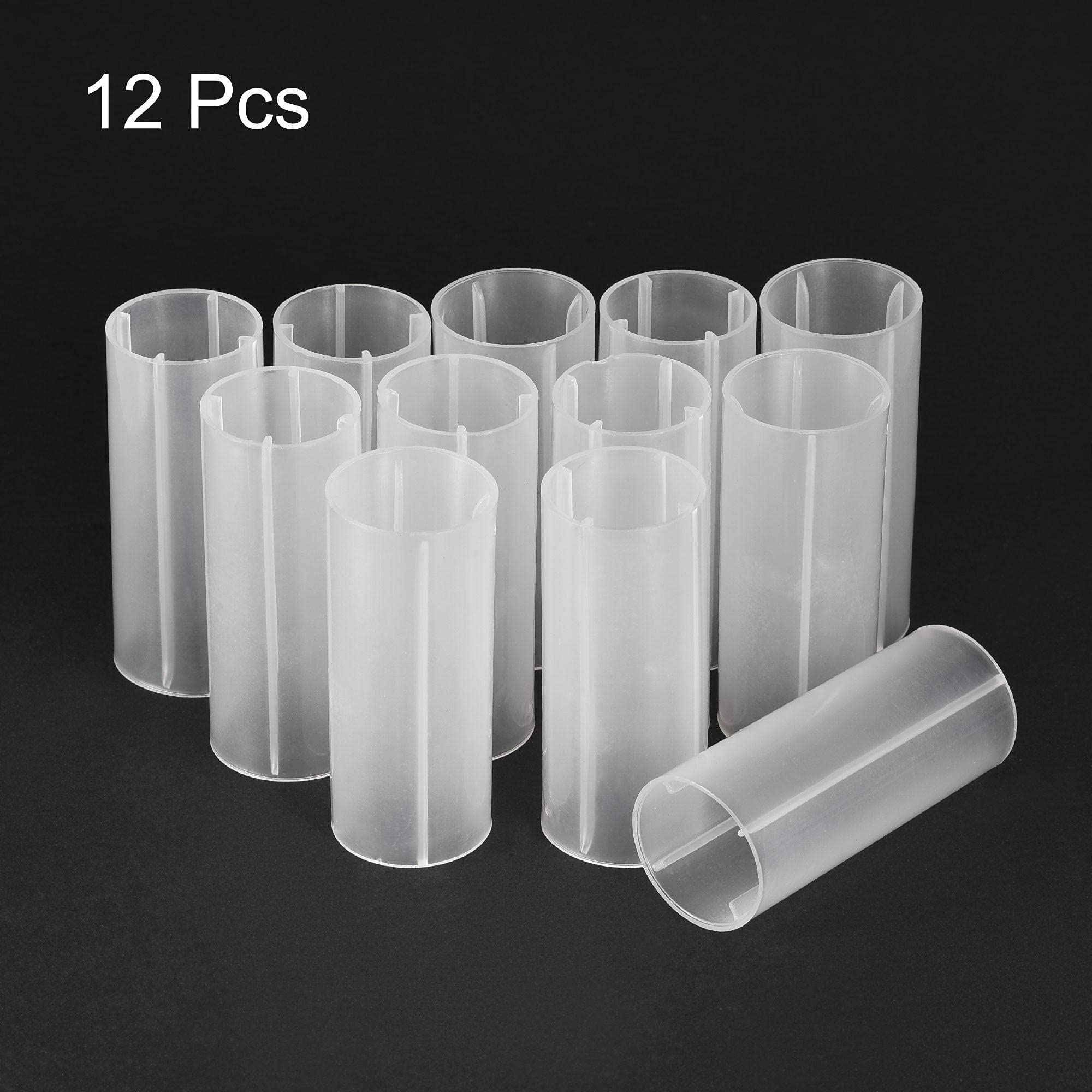 uxcell 18650 Battery Protective Sleeve, 18650 Battery Tube Adapter, 18650 Battery Holder Converter for 18650 LED Flashlight 12 Pcs