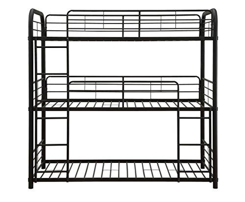 ACME Furniture Cairo Triple Bunk Bed, Twin, Sandy Black