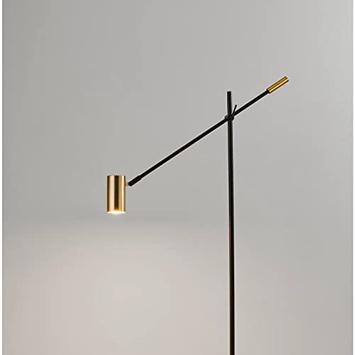 Adesso Home 4218-01 Transitional LED Floor Lamp from Collette Collection Finish, 22.50 inches, Black/Antique Brass
