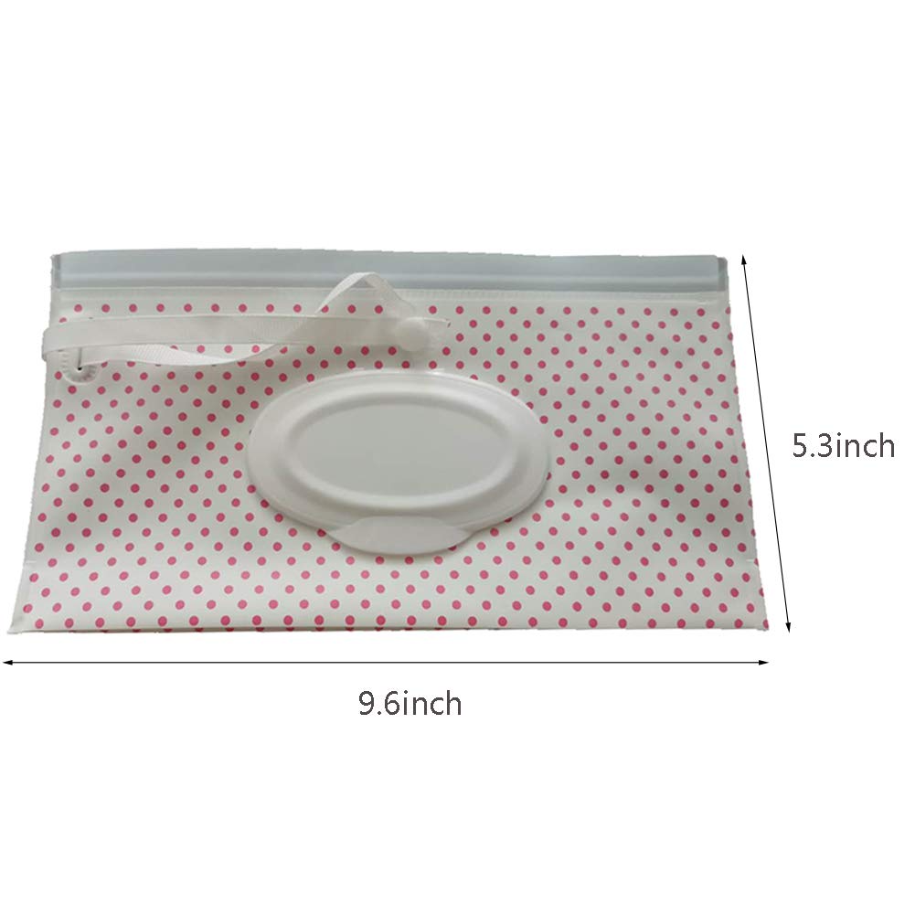 4 pack Reusable Eco Friendly Durable Portable Wet Wipe Pouch,Travel Wipes Bag Travel Wipes Dispenser Wipe Pouches Baby Wet Wipe Cases
