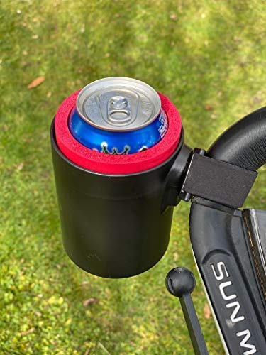 Dadding & Co. Original DaddieCaddie Cup Holder for Strollers, Golf Carts, Boats and Bikes – Includes Mounting System – Discretely Holds 12 Oz. Beverage Cans for Happy Hour on The Go
