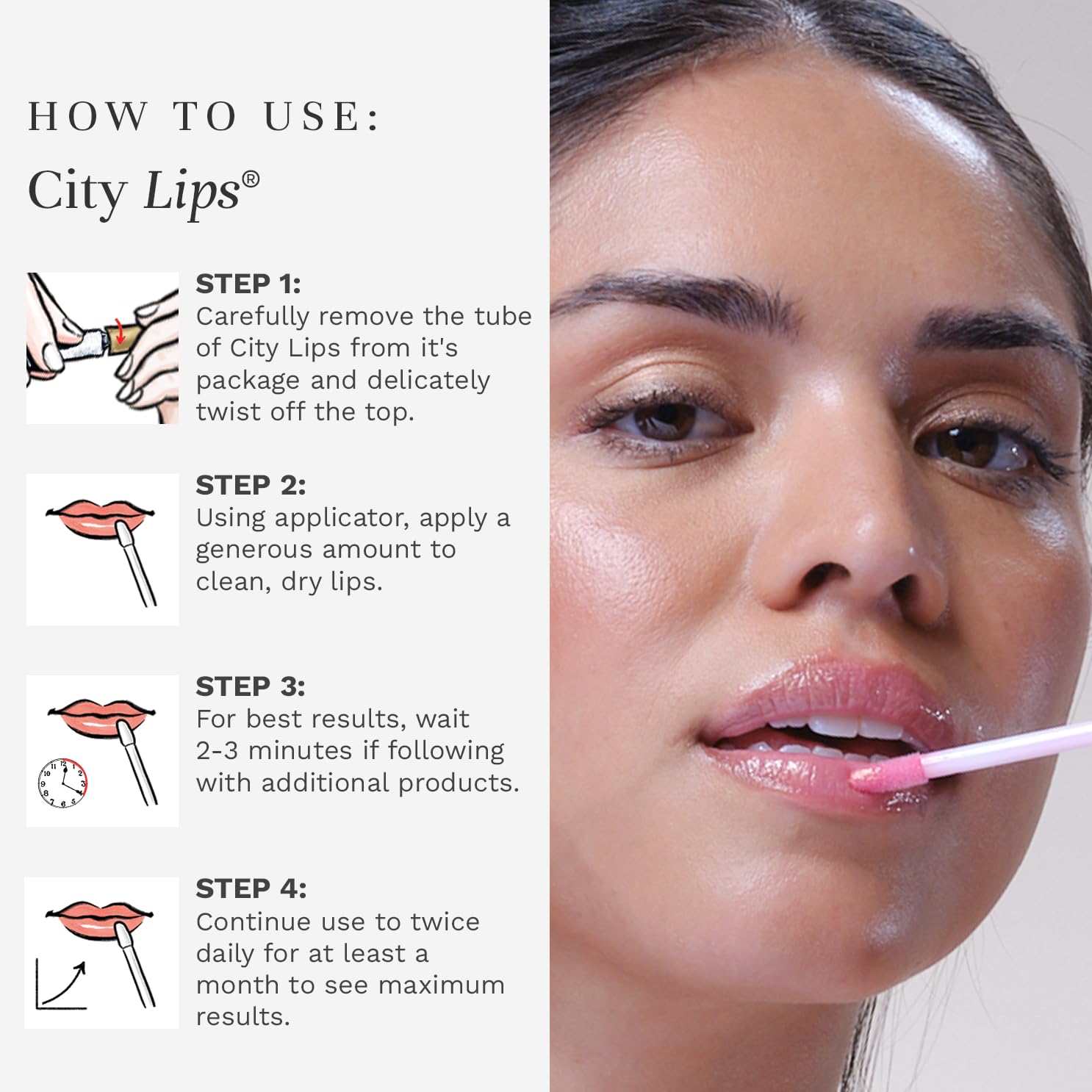 City Beauty City Lips Plumping Lip Gloss Sun Diego - High-Shine Gloss for Fuller, Younger-Looking Lips | Hydrating & Smoothing Lip Treatment Hyaluronic Acid