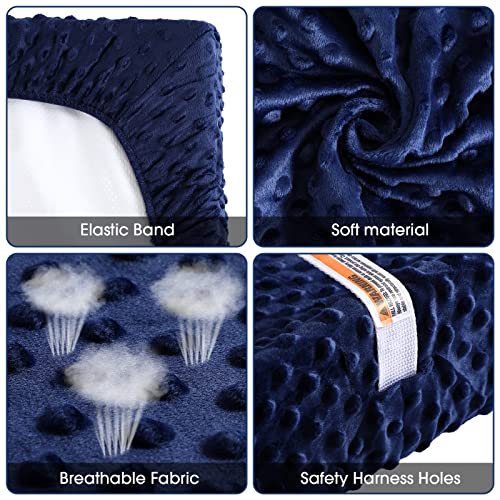 6 Pack Changing Pad Cover Unisex Ultra Soft Minky Dots Fabric Plush Changing Table Covers Breathable Wipeable Changing Table Sheets Suit for Baby Boy and Girl Fit 32'' x 16" Contoured Pad