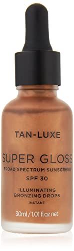 TAN-LUXE Super Gloss with SPF 30 - Illuminating Bronzing Drops, 30ml - Cruelty & Toxin Free