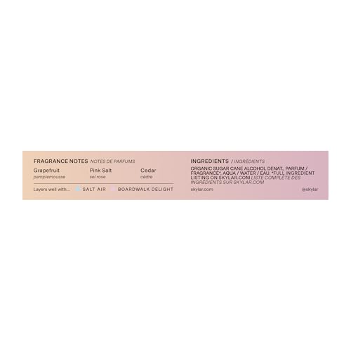 Skylar Pink Canyon Eau de Parfum - Hypoallergenic & Clean Perfume for Women & Men, Vegan & Safe for Sensitive Skin - Notes of Grapefruit, Pink Salt & Cedar - 10mL /0.33 Fl oz