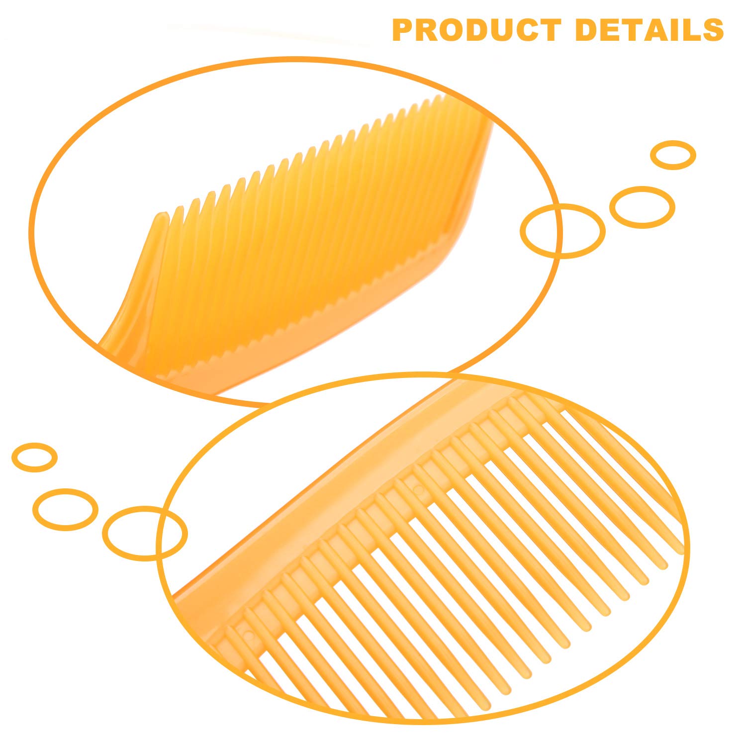 15Pcs Comb With Handle Colorful Styling Handle Comb Set Plastic Round Long Handle Comb Fine Dressing Unbreakable Detangling Hair Comb for Women Toddler, 8 Inch