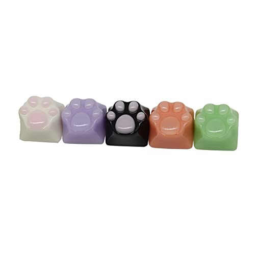 Capsmiths Cat Paw Artisan Keycap Set - MX Mechanical Gaming Keyboards (White)