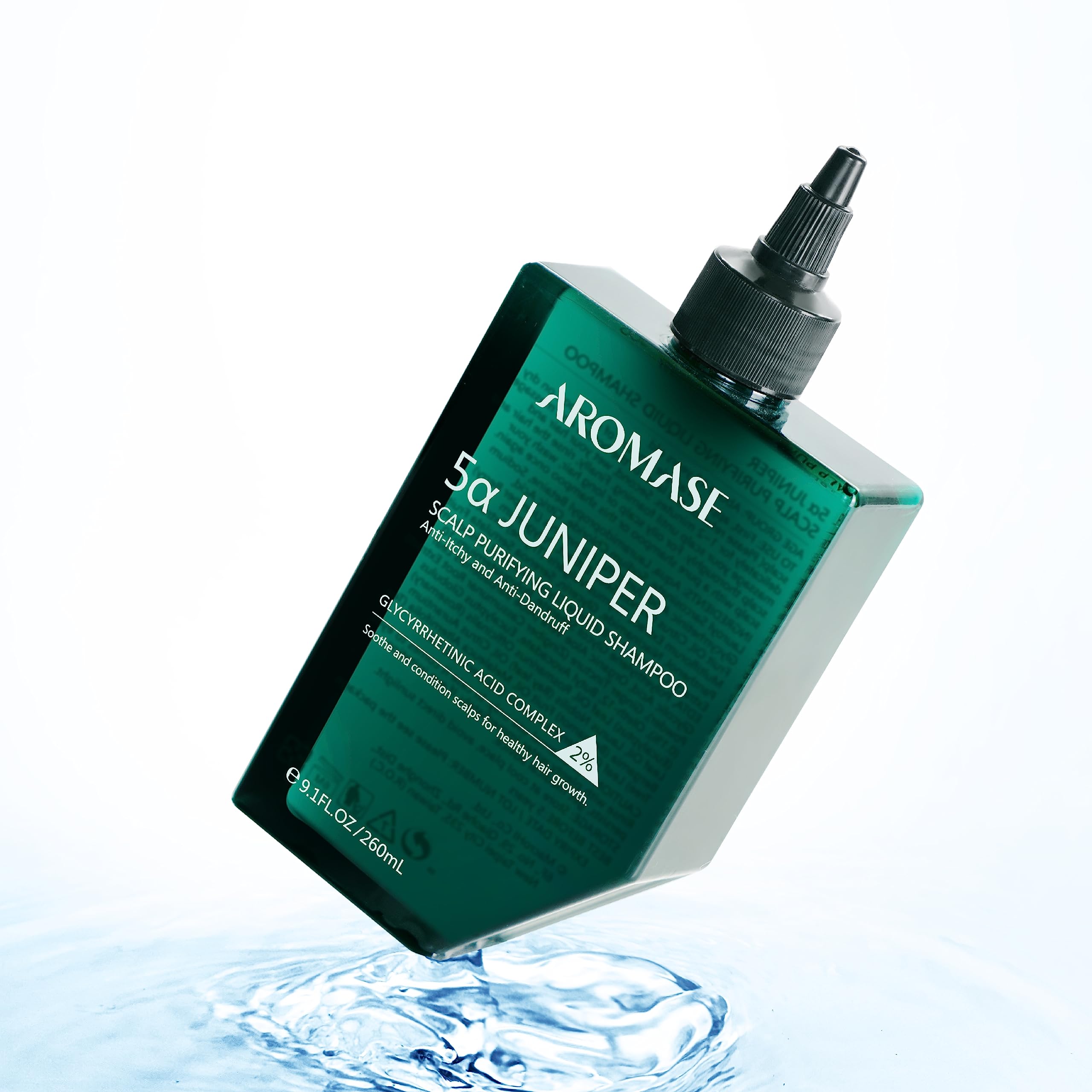 AROMASE 5Å’± Intensive Hair Solution Kit (9.1 Fl Oz Juniper Scalp Purifying Shampoo + 14 Fl. Oz Balancing Essential Shampoo) for Oily Hair & Scalp & Oil Smells