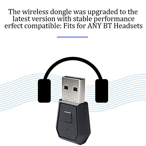 KenSera Wireless Adapter, Mini USB BT 4.0 Adapter Dongle Receiver Transmitter with Wireless Microphone for Playstation 4 Controller PS4 Wireless Headset
