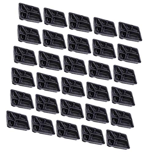 Hemoton 30pcs Disposable Bento Box 5 Compartment Meal Prep Container with Lid Microwave Heating Food Box for Home Restaurant (Black)