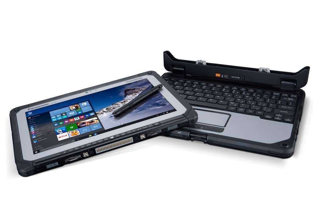 Panasonic Toughbook CF-20, 10.1-inch Multi Touch, 1920x1200, m5-6Y57@1.1GHz, 8GB RAM, 256GB SSD, Wi-Fi, Bluetooth, Webcam, Rear Camera, Emissive Backlit Keyboard, Barcode Reader, Win 10 Pro (Renewed)