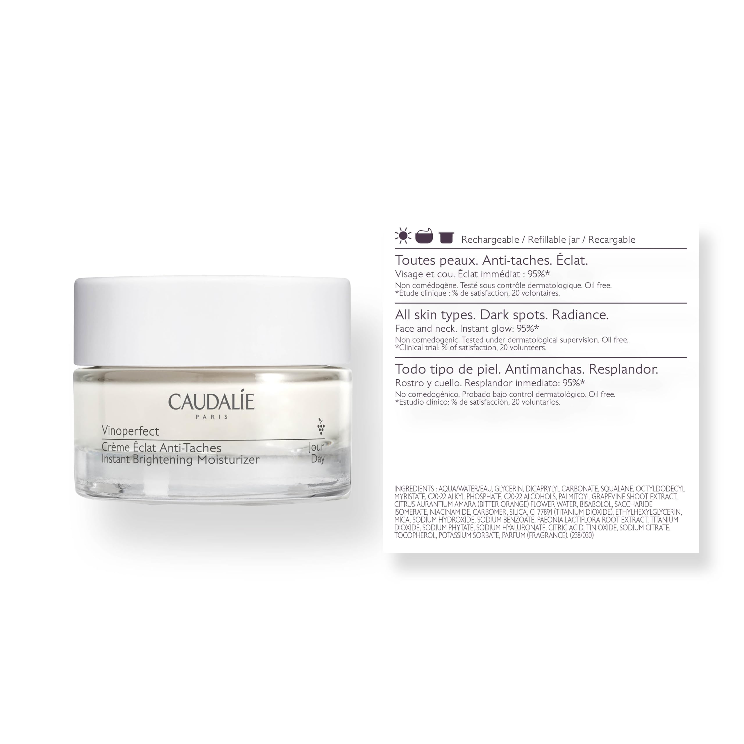 Caudalie Vinoperfect Instant Brightening Dark Spot Moisturizer with Niacinamide - 1.7 Fl. Oz