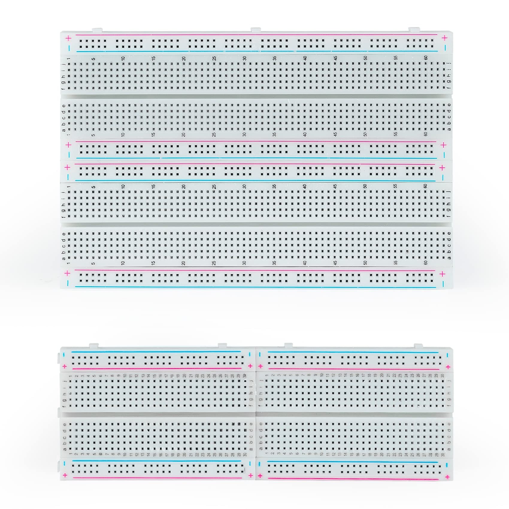 SunFounder 5PCS Breadboards Kit Include 3PCS 830 Point 2PCS 400 Point Solderless Breadboard Compatible for Arduino Proto Shield Distribution Connecting Blocks