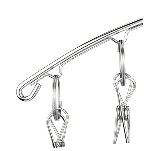 4 pcs Hangers for Clothes Drying Rack for Clothes Clip Hanger Sock Hanger Clip Stainless Steel Socks Hanger Clip drip Hanging Rack Clothes Hanger Drying Hook for Sock Coat Hanger Zerodeko