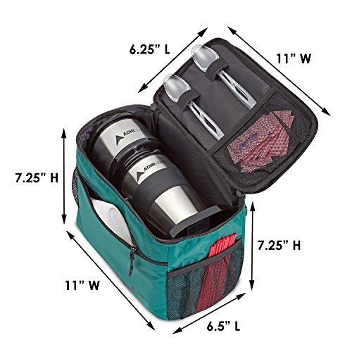 Adir Mini Single Serve Travel Coffee Maker Pouch Organizer, Portable For Travel, Camping, Office Lunch Bag For Grab & Go Daily Use