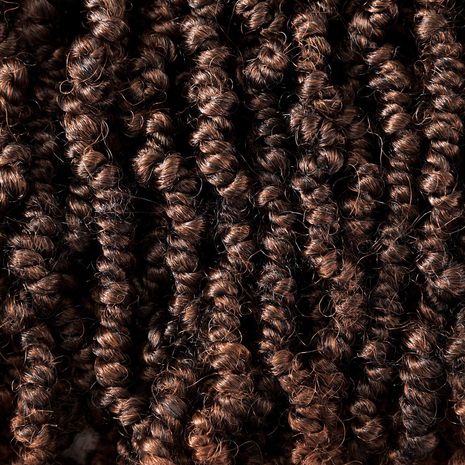 3 Packs 10 inch Ombre Synthetic Crochet Braids - Pre-twisted Fluffy Curly Hair Extensions 15 strands/pack (T1B/30#)