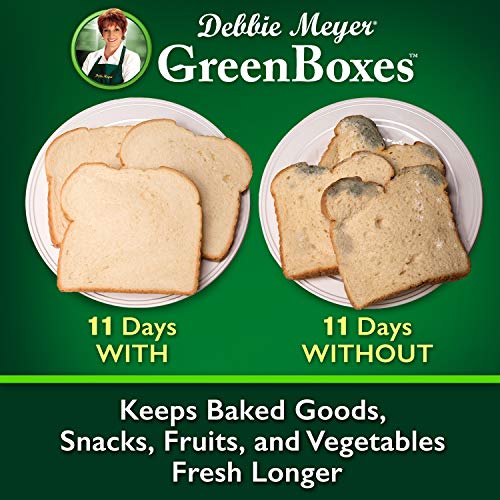 Debbie Meyer GreenBoxes β BreadBox keeps Baked Goods, Snacks, Fruits, and Vegetables Fresh Longer, Reusable, BPA Free, Made in USA