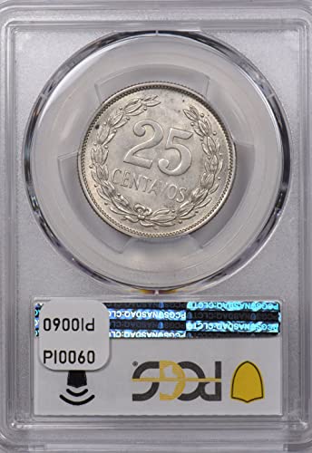 1944 SV El Salvador 1944 25 Centavos PCGS AU 58 PI0060 DE FAIR