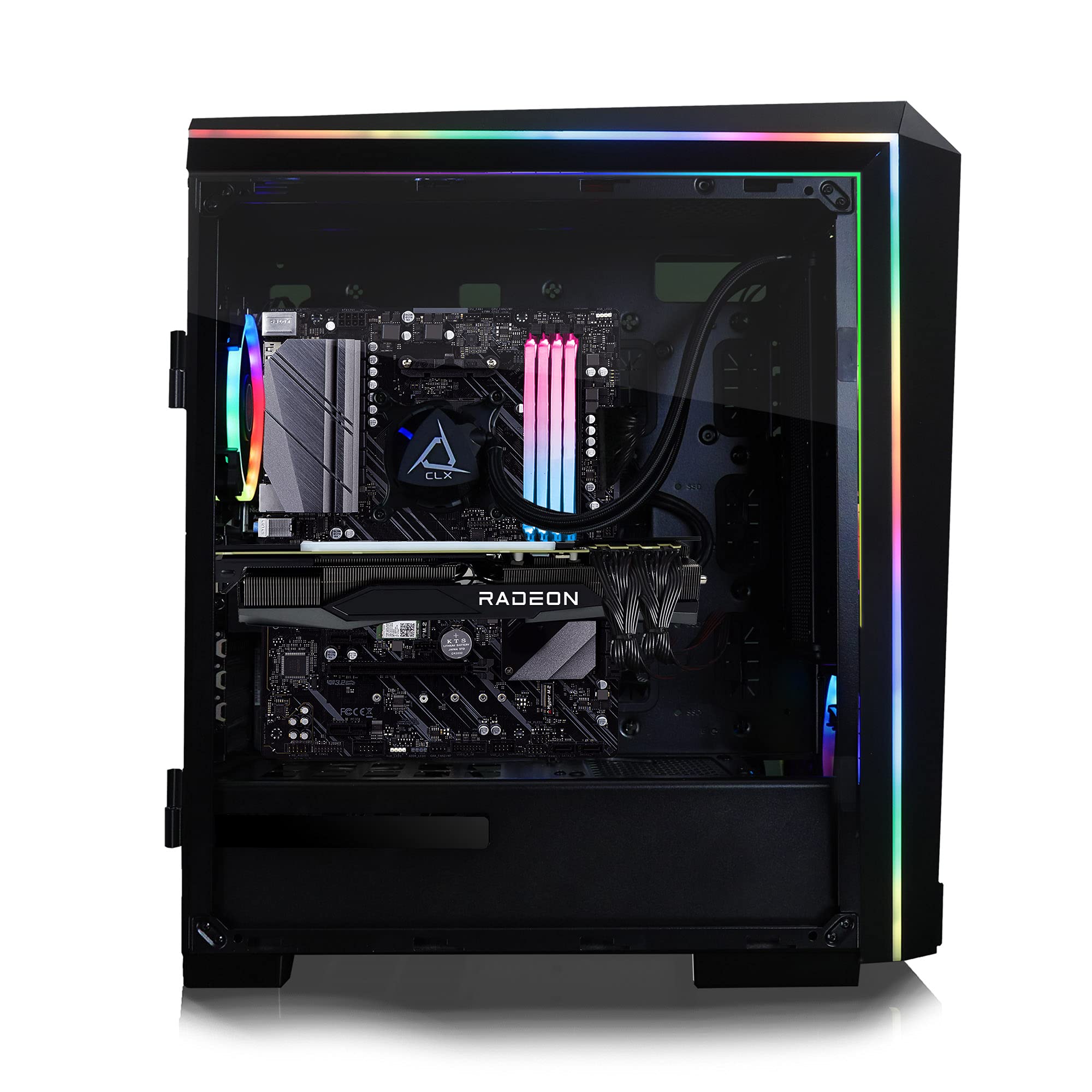 CLX Set VR-Ready Gaming Desktop - Liquid Cooled AMD Ryzen 9 5950X 3.4GHz 16-Core Processor, 64GB DDR4 Memory, Radeon RX 6900 XT 16GB GDDR6 Graphics, 1TB SSD, 6TB HDD, WiFi, Windows 11 Home 64-bit