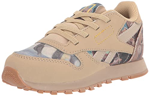 Reebok Baby Classic Leather Sneaker, National Geographic/Utility Beige/Soft Camel, 4 US Unisex Infant