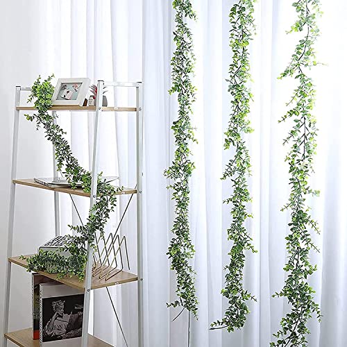 1Packs 5.91ft Artificial Garlands Greenery Garlands Vines Faux Hanging Plants for Wedding Table Arch Wall Party Home Decor 10 Wire Wreath