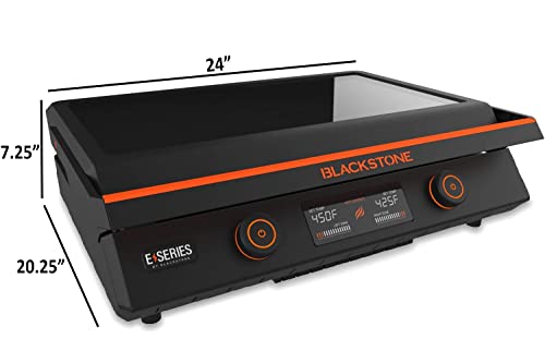 22 Inch Blackstone Electric Griddle Nonstick with Lid, 8001 E-Series Tabletop Large Griddle with Blackstone Griddle Accessories and Reusable Gloves and Cloth (8001-8202-GL-CL)