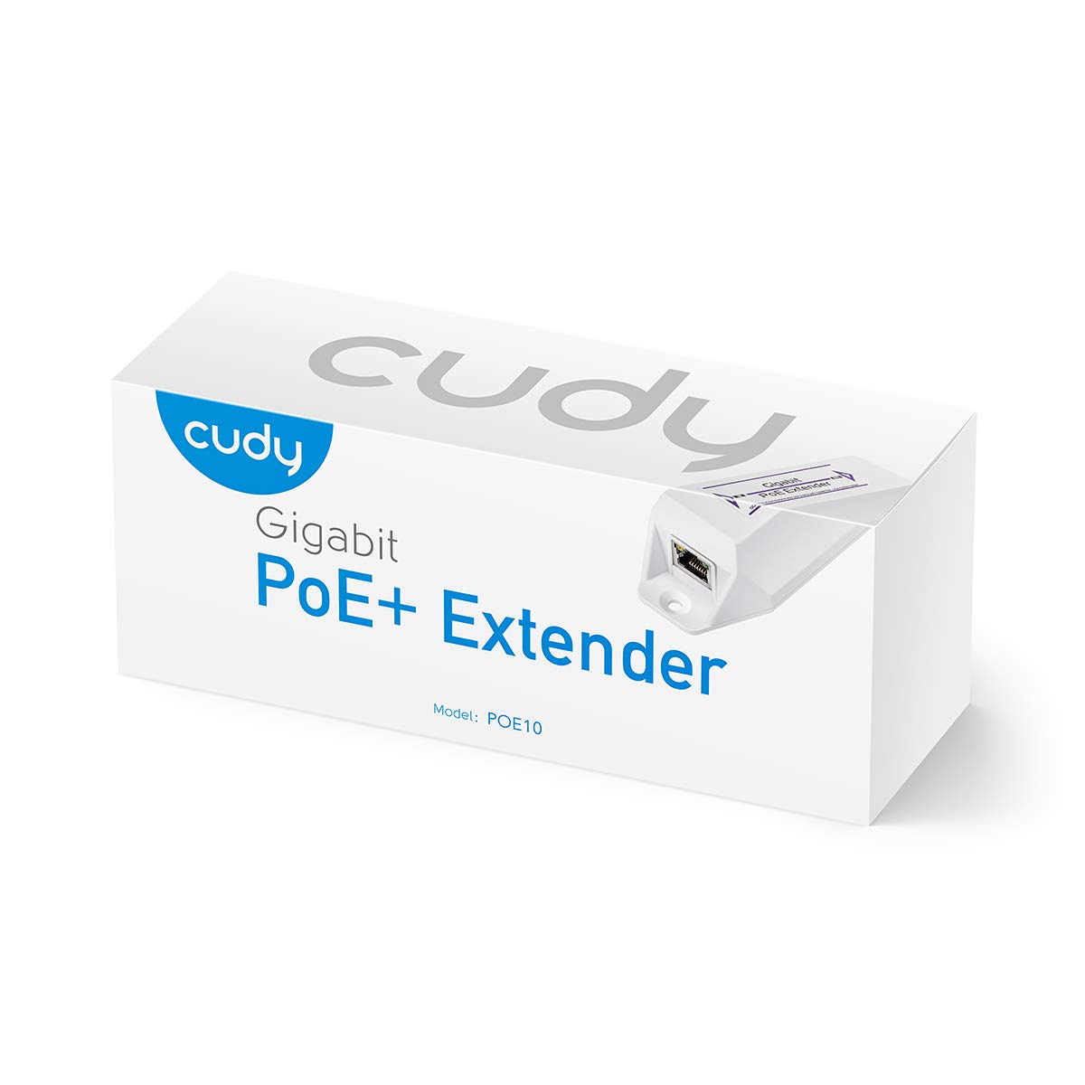 Cudy New Gigabit PoE Extender, 10/100/1000Mbps, 1 Channel PoE Repeater, PoE Amplifier, PoE Booster, Wall-Mount, Comply with IEEE 802.3at / 802.3af, Not Support Passive PoE, Plug and Play, POE10
