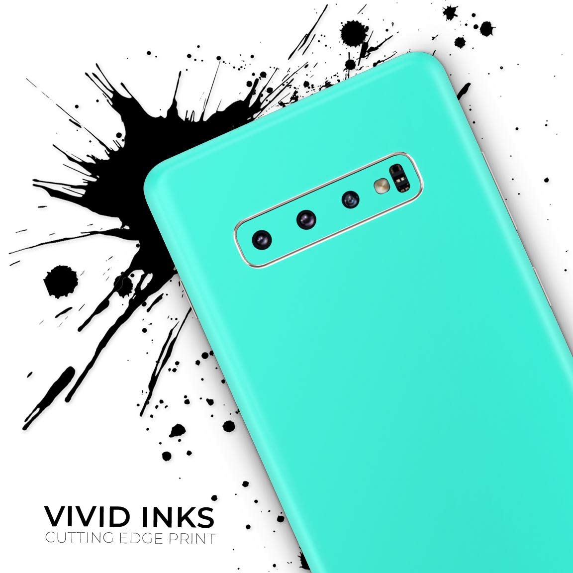 DesignSkinz Solid Mint V2 Protective Vinyl Decal Wrap Skin Cover Compatible with The Samsung Galaxy S20 (Screen Trim & Back Glass Skin)