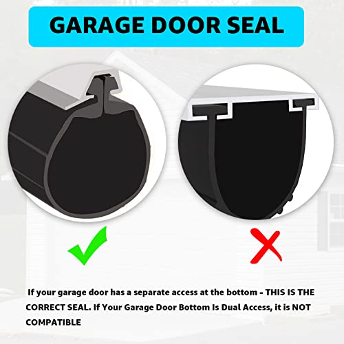 16 feet Seal Replacement for Clopay Garage Door Rubber Bottom Weather Seal for Weather Stripping Fit 16 FT Wide Doors