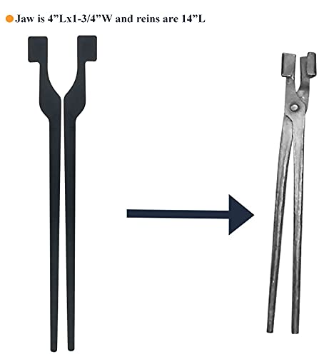 6 Set DIY Rapid Tongs Bundle Set Six Type of Tong Bundles Set Comes with 7 Stainless Steel Rivet for Blacksmith Beginner