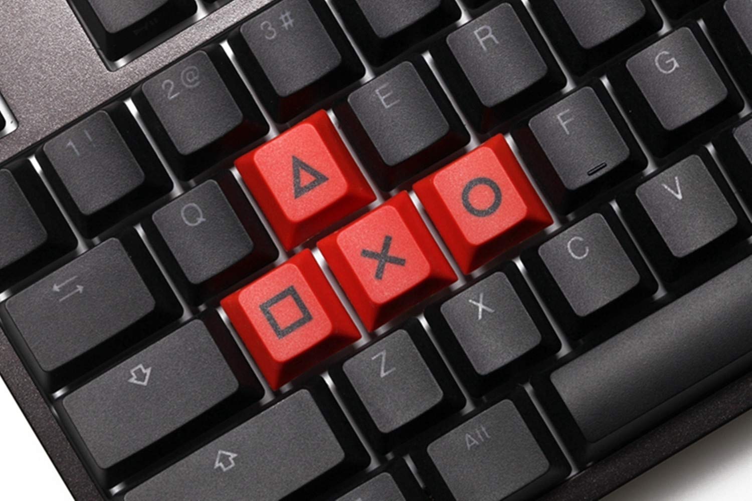Arrow WASD PS4 PBT Keycaps Dye-Sublimation R1 Direction Key Caps Cherry Profile Keyset for Cherry MX Switches Mechanical Gaming Keyboards (White 02)