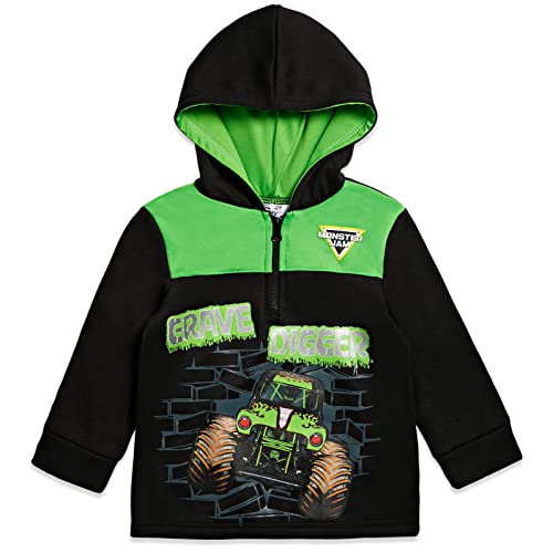 Monster Jam Grave Digger Toddler Boys Half Zip Hoodie 3T