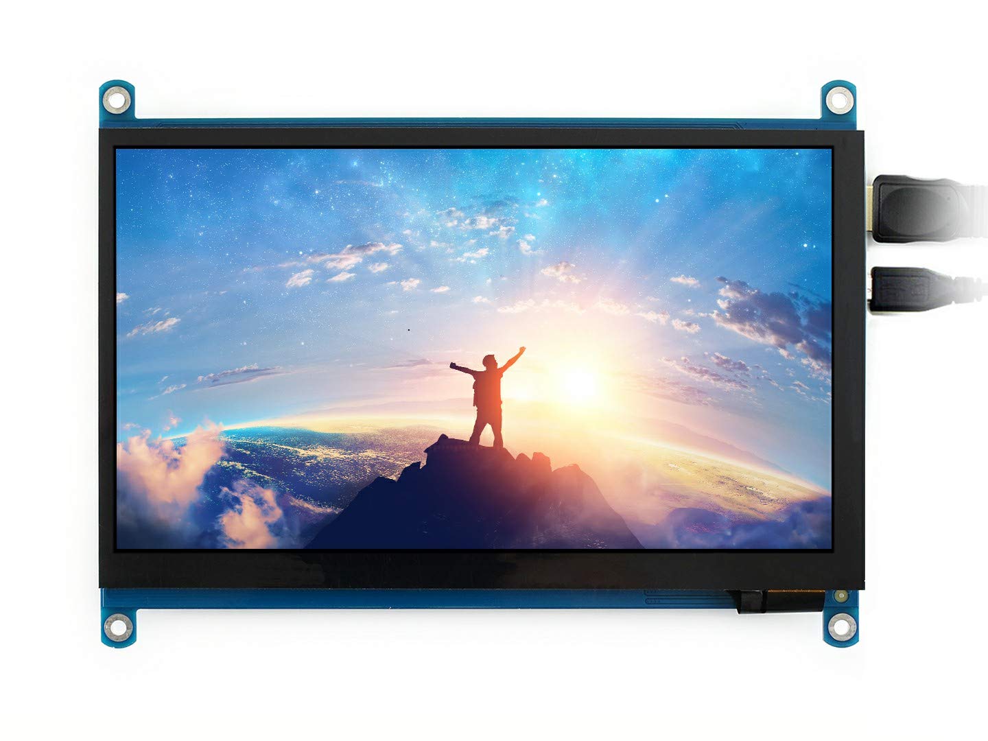 waveshare TOP1 7inch Capacitive Touch Screen LCD (H) HDMI IPS Display Computer Monitor 1024×600 Pixels Supports Raspberry Pi/Jetson Nano/Windows 11 Game Console