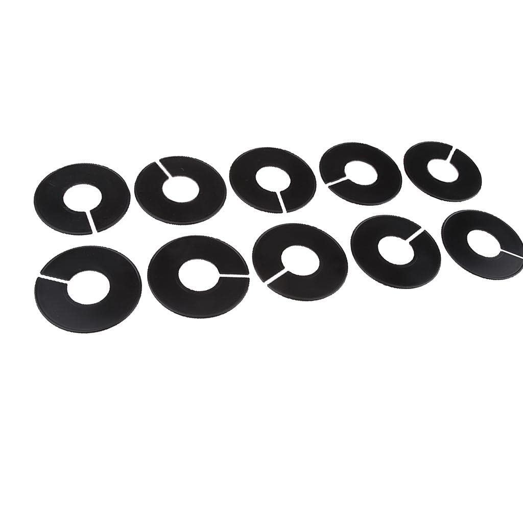 10Pack Clothing Rack Size Dividers Wardrobe Round Hangers Dividers, Black