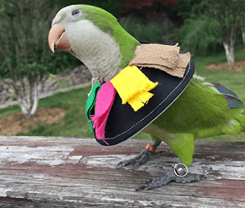 Adjustable Bird Collar Anti Bite Elizabethan Recovery Cone, Bird Neck Protector for Feather Plucking, Skin-Friendly Bird Neckwear Full Body Shield for Parakeet Conure Cockatiel (M)