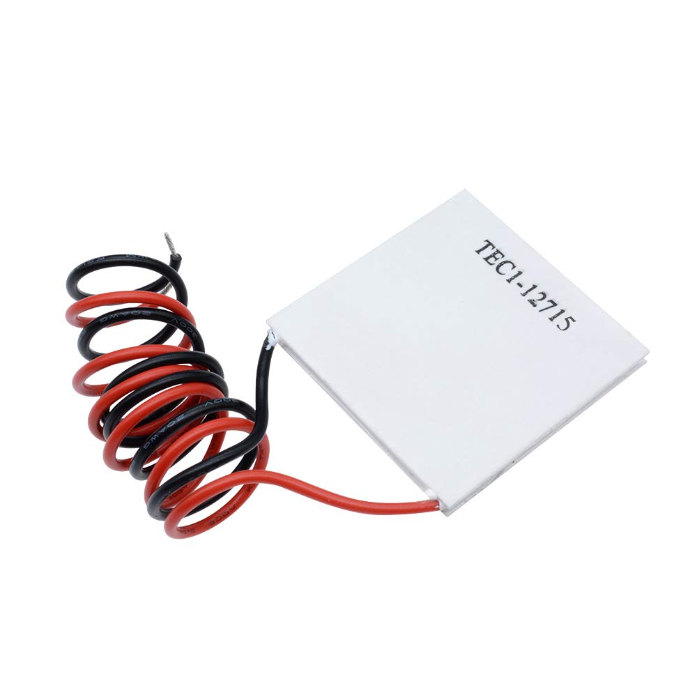 5PCS TEC1-12715 12V 15A 68-140℉40MMX40MM Heatsink Thermoelectric Cooler Cooling Peltier Plate Module Suitable for Large Refrigeration Equipment Such As Refrigeration Boxes and Refrigeration Cabinets