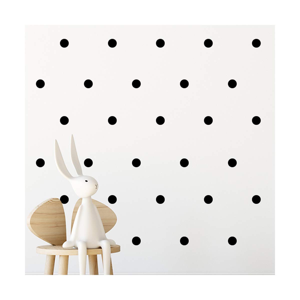 StickerDeen | Polka Dot Circles Round Shape Style Decoration Removable Wall Art Vinyl Decal Stickers | (Pack of 112) (Black)