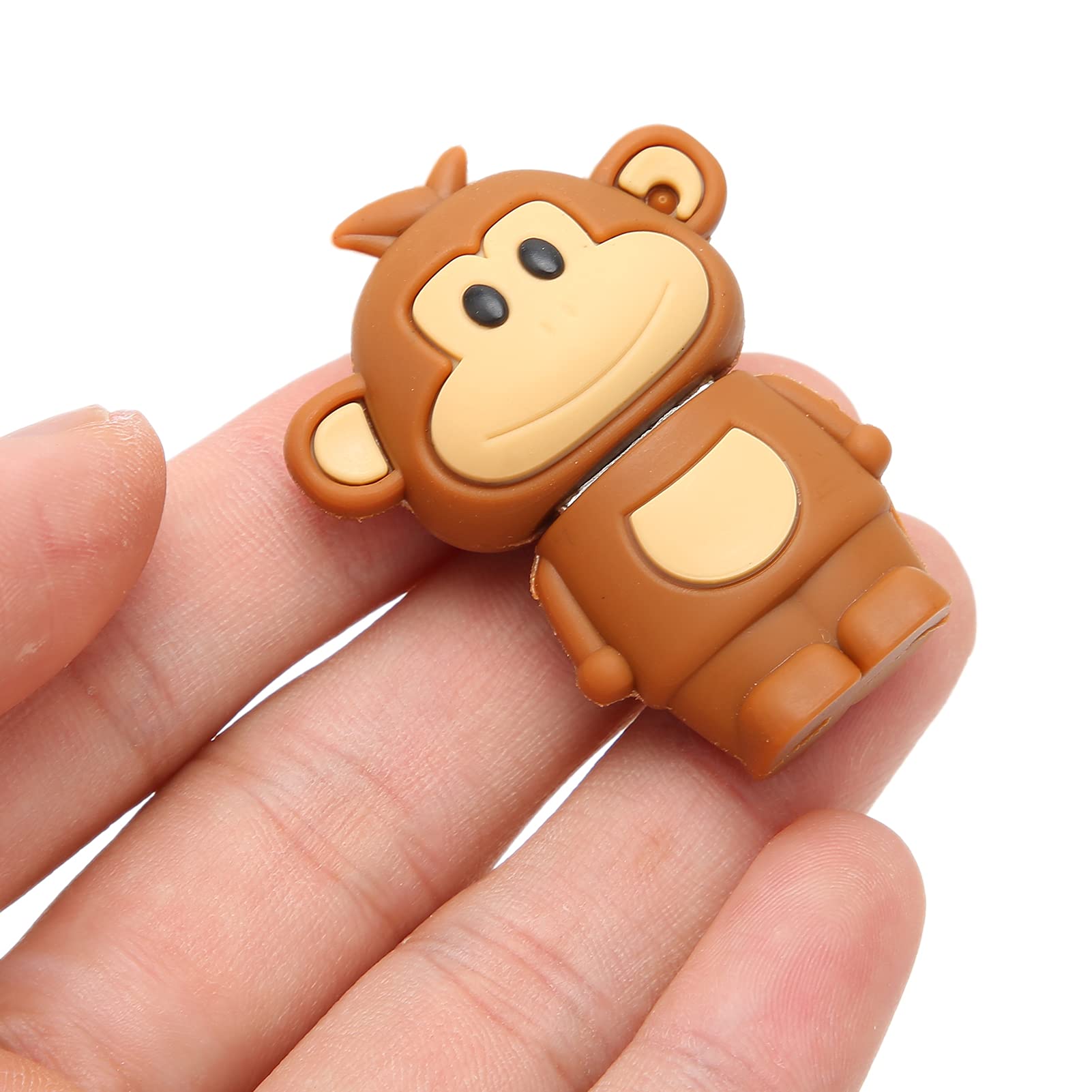 Kafuty-1 Cute USB Flash Drive, Cartoon Animal Monkey Thumb Drive, Pendrive Memory Thumb Stick, Gifts for School Students Kids Children Teacher Collegue Employees(64GB)