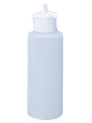 4 Oz Natural Plastic Cylinder Bottles with Flip Top Pour Spout, Pack of 6