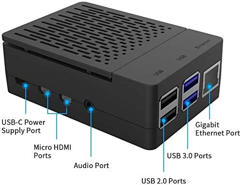 GeeekPi Case with PWM Fan for Raspberry Pi 4, 18W 5V 3.6A Power Supply for Raspberry Pi 4, Heatsinks, 64GB Preloaded (RPI OS) Card, Card Reader, Micro HDMI Cable, for Raspberry Pi 4 8GB/4GB/2GB/1GB