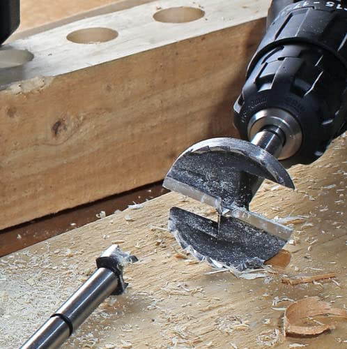 15PCS Forstner Drill Bit Set with Wooden Storage Case, 10-50mm 2/5-2in Round Shank Woodworking Hole Saw Drilling Cutting Tool KitsĀ
