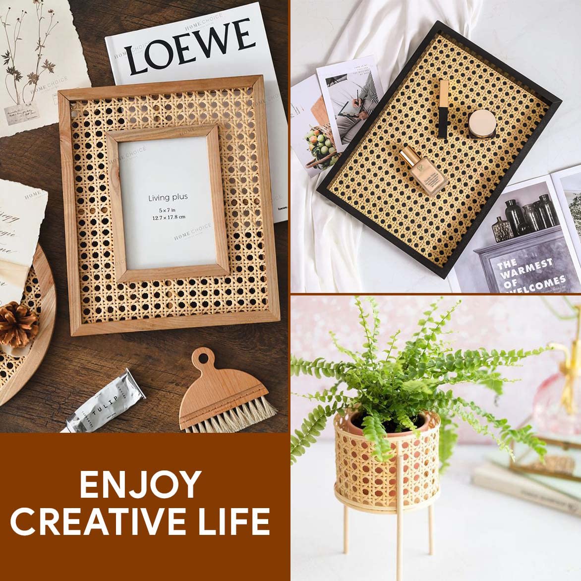 24" Width Rattan Cane Webbing Rattan Cane Webbing Roll 2 Feet Hexagon Weave Mesh 1/2 Inch Pre-Woven Cane Net Open Weave Wicker Cane Webbing Rattan Sheets Natural Material for Cabinet Chair (2 Feet)