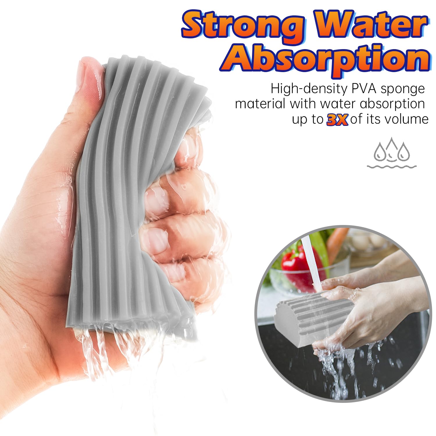 12-Pack Damp Clean Sponge Duster,Magic Sponge Eraser for Household Cleaning,No Dust Flying.Reusable Dusters Cleaning Supplies for Housekeeping,Blinds,Baseboards,Window Track,Glass,Vents.
