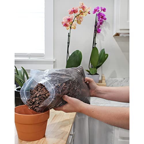 100% Natural Pine Bark Mulch Nuggets (8 Quarts), Small Mulch Chips for Indoor/Outdoor Container Gardening, Ideal for Soil Supplement, Houseplant Mulch